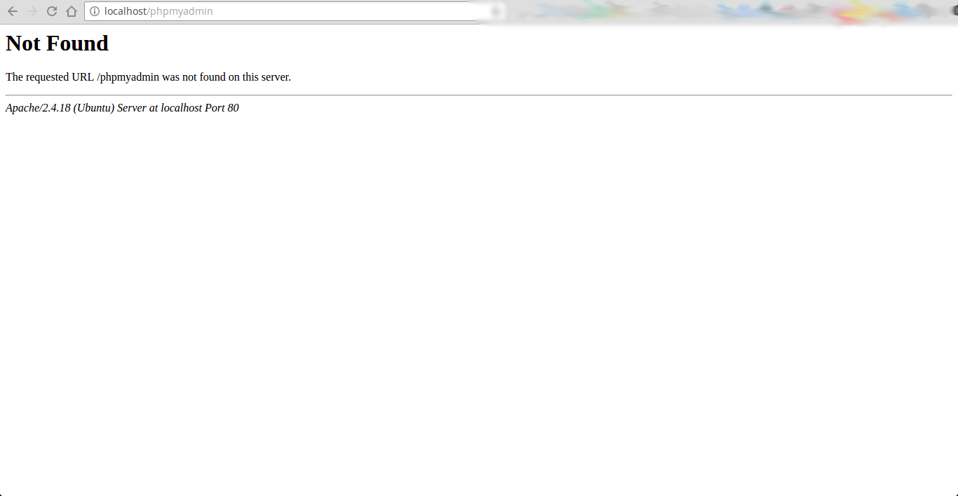 The requested url /phpmyadmin/ was not found on this server - Developer Diary
